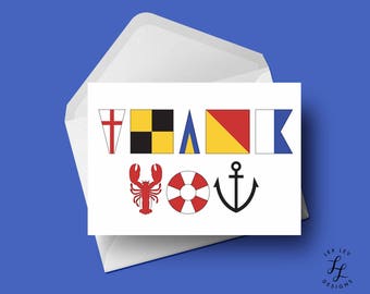 Thank you boat card | Etsy
