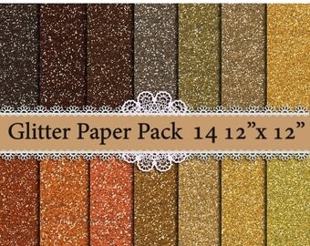Glitter Digital Paper: Glitter Scrapbook Paper Printable