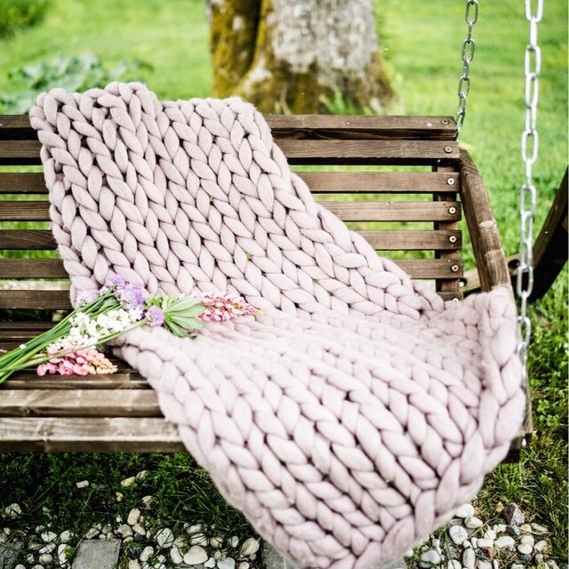 Chunky knits from 100% giant merino wool by WoolArtDesign on Etsy