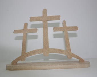 Three wooden crosses | Etsy