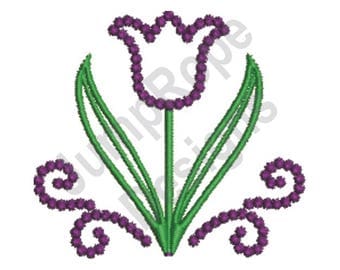 Tulip embroidery | Etsy