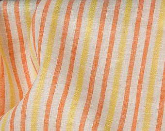 Striped linen fabric | Etsy