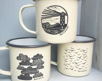 Enamel camping mug | Etsy