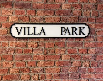 Villa Park Old Fashioned Football Street Sign