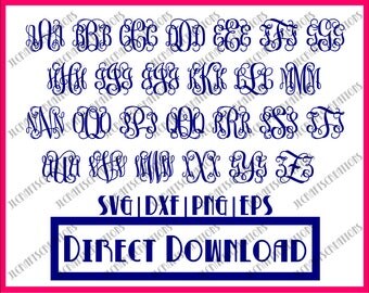 Interlocking font | Etsy