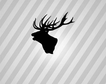 Stags head svg | Etsy