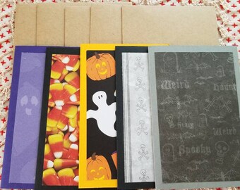 Digital Printable Halloween Note Cards or Gift Cards With