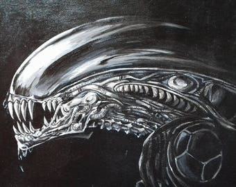 Baby Alien Xenomorph Fetus Chest Burster Horror Necklace