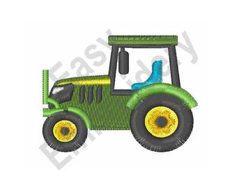 Tractor embroidery | Etsy