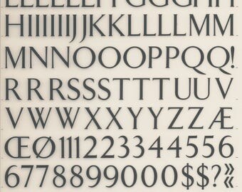 Dry transfer letters | Etsy