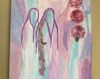 Ninja Shhh Original Acrylic Painting 16x20