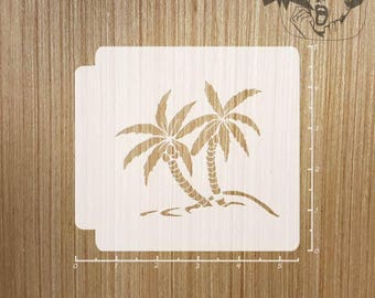 Palm tree stencil | Etsy