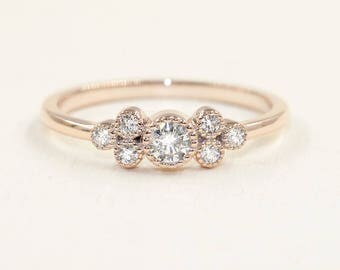 Simple diamond ring | Etsy