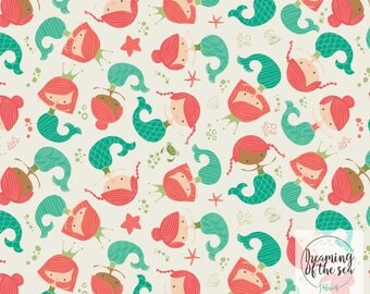 Mermaid fabric | Etsy