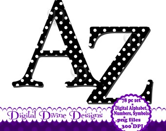 Polka dot letters | Etsy