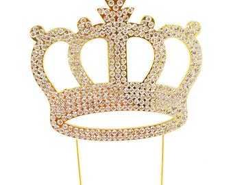 Gold crown cake topper | Etsy