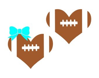 Football heart svg | Etsy