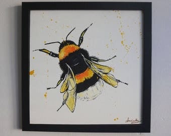 Bee painting | Etsy