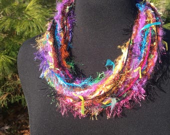 Fiber necklace | Etsy