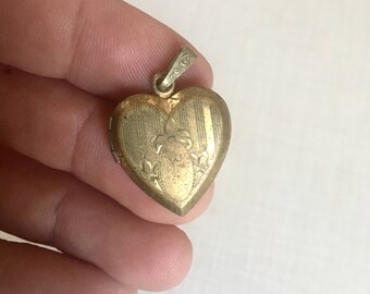 Long Gold Vintage Locket Necklace