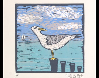 Linocuts lovingly made for your wall by linocutheaven on Etsy