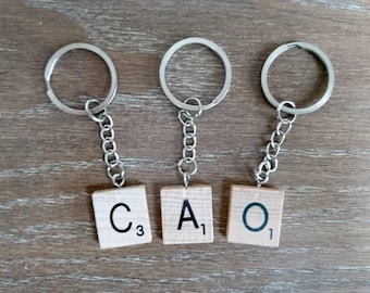 Letter keyring | Etsy