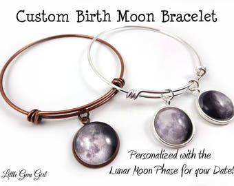 Moon bracelet | Etsy