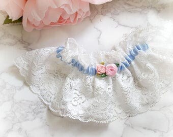 Pink garter belt | Etsy