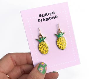 Pineapple earrings | Etsy
