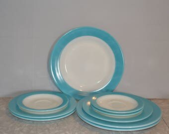 Turquoise dinnerware | Etsy