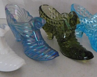 Fenton glass shoe | Etsy