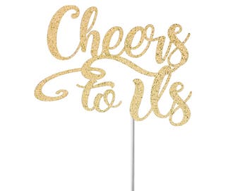 Cheers cake topper | Etsy