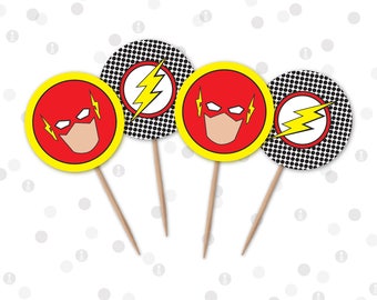 Flash cupcake topper | Etsy