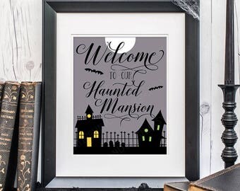 Scary welcome sign | Etsy