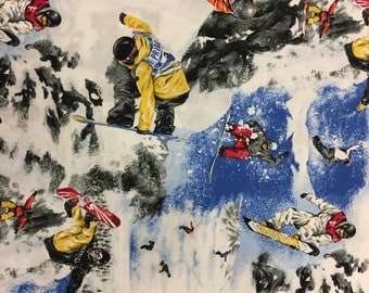 Snowboarding fabric | Etsy