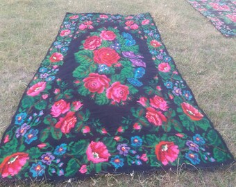 Floral rug | Etsy