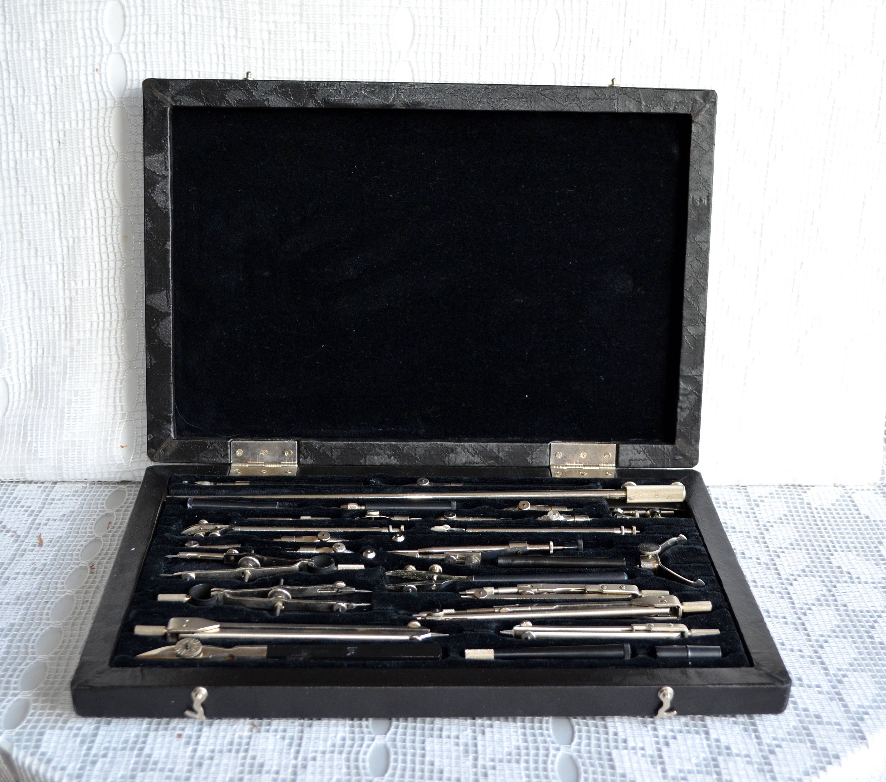 Vintage Drawing Set, Antique Drawing tool, steampunk tool set, Drawing ...
