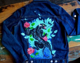 Hand painted jacket | Etsy