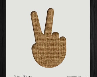 Peace sign stencil | Etsy
