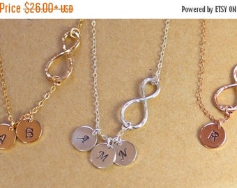 Two initial necklace | Etsy