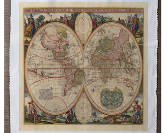 World map fabric | Etsy