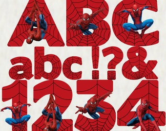 Spiderman alphabet | Etsy