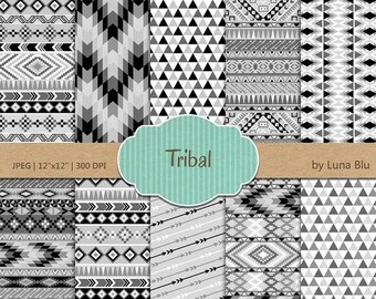 SALE 50%OFF Tribal Digital Paper: Spring Tribal