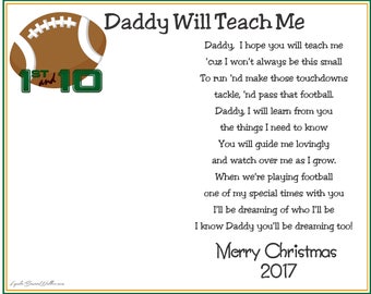 Football poem | Etsy