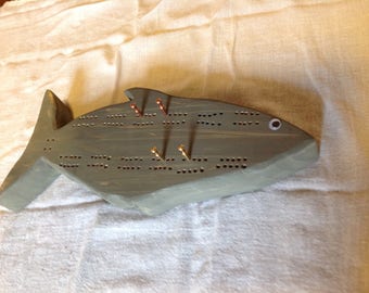 Fish cribbage board | Etsy