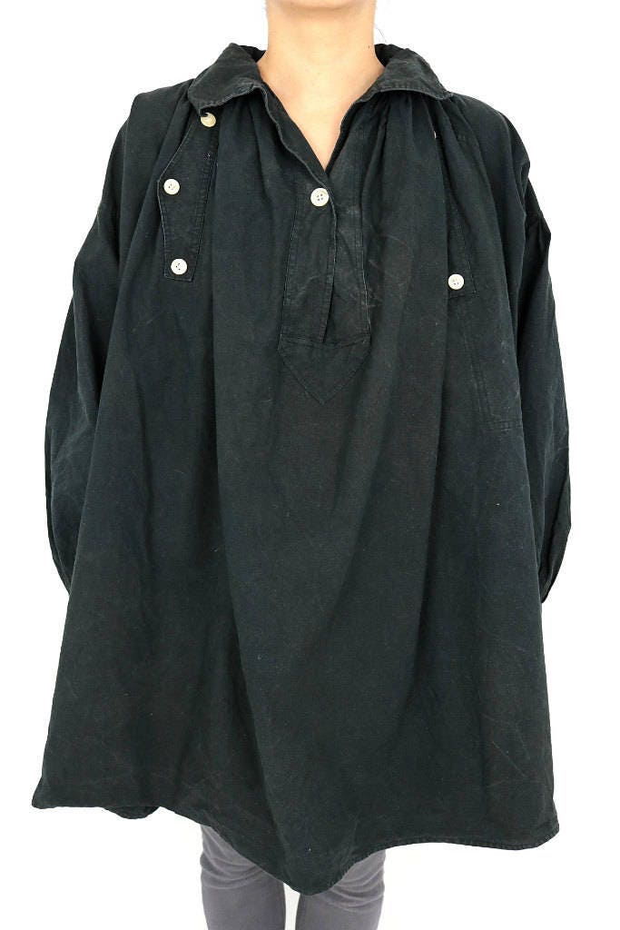 French vintage black farmers smock/France/work