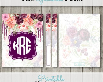 Printable Binder Covers Purple Watercolor Collection