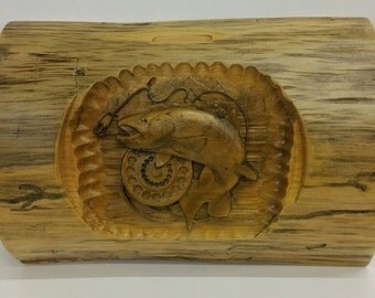 Trout wood carvings | Etsy