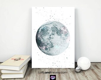 Moon print | Etsy