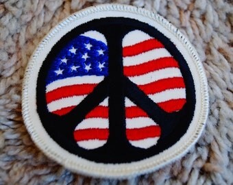 Peace sign patch | Etsy